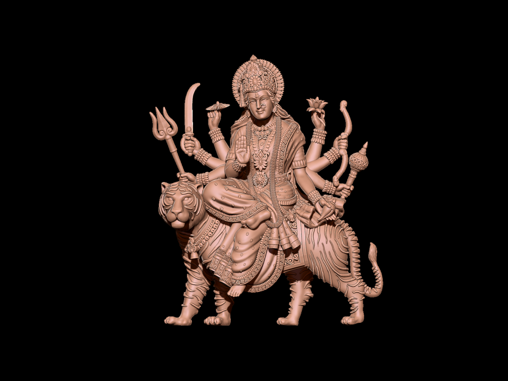 Durga Maa Version 1 3D Model - Inhouse
